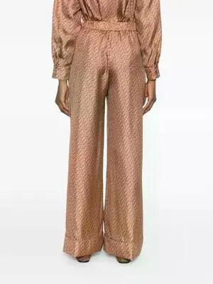 Herno Patterned Wide Leg Trousers