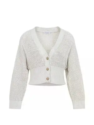 Brunello Cucinelli Button V-neck Cotton Cardigan