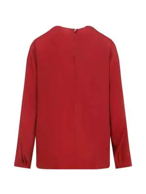 Carven Draped V-neck Blouse