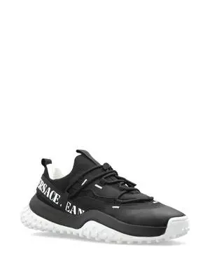 Versace Lettering Sneakers - Black