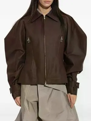 Issey Miyake Zip Jacket With Voluminous Sleeves