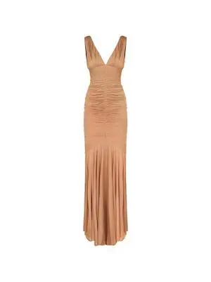 Giuseppe Di Morabito Draped V-neck Dress