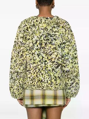 GANNI Banana Intarsia Knit Jumper - Yellow