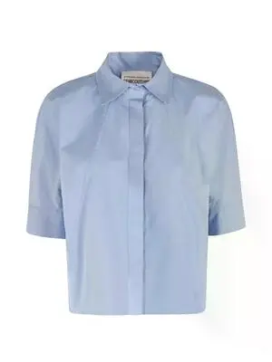 SEMICOUTURE Clara Button Shirt - Blue