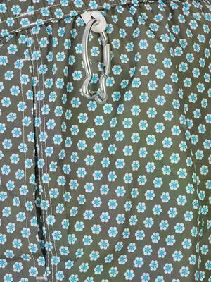 Fedeli Floral Print Swim Shorts - Green