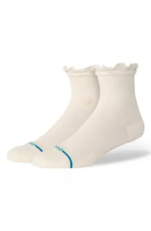 Stance Icon Ruffle Quarter Socks - Ivory