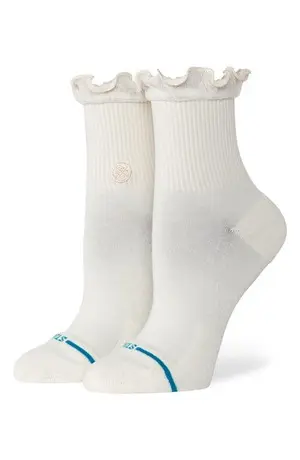 Stance Icon Ruffle Quarter Socks - Ivory