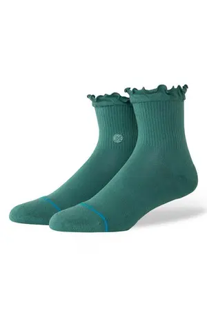 Stance Icon Ruffle Quarter Socks Teal
