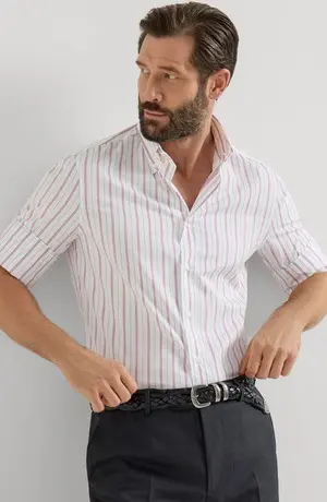 Brunello Cucinelli Striped Poplin Shirt