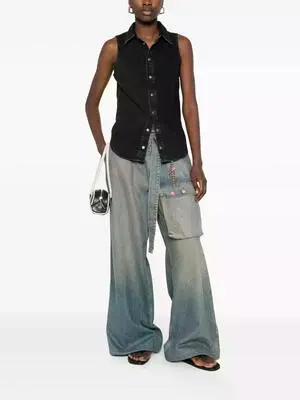 DIESEL® Sleeveless Denim Shirt - Black
