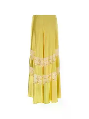 Alberta Ferretti Lace Insert Skirt