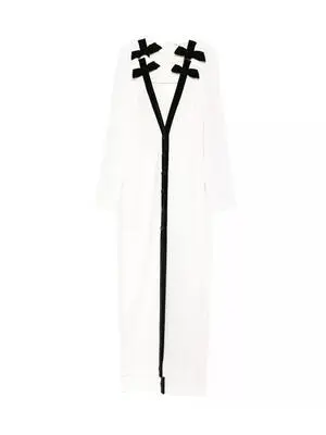 Alessandra Rich Bow-detail Maxi Dress - White