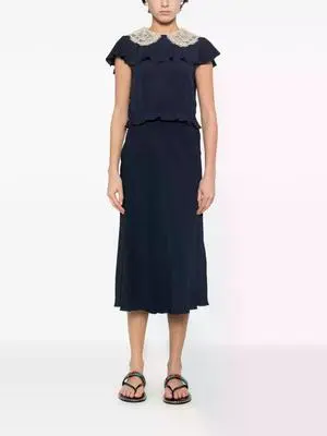 N°21 Lace-collar Midi Dress
