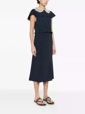 N°21 Lace-collar Midi Dress