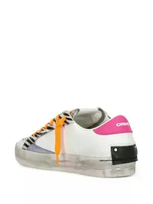 CRIME LONDON Sk8 Deluxe Animal-pattern Sneakers - White