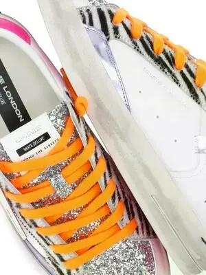 CRIME LONDON Sk8 Deluxe Animal-pattern Sneakers - White