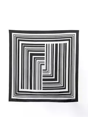JOSEPH Geometric Silk Scarf - Black