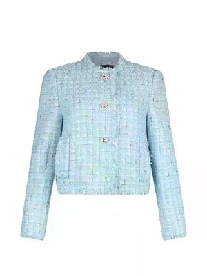 Liu Jo Bouclé Jacket With Fringed Trim