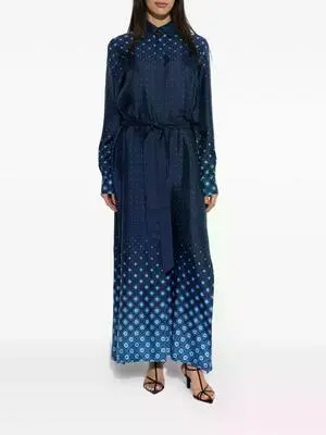 Casablanca Belted Patterned Shirt Dress