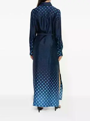 Casablanca Belted Patterned Shirt Dress