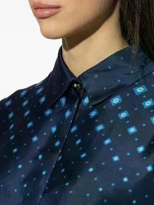 Casablanca Belted Patterned Shirt Dress