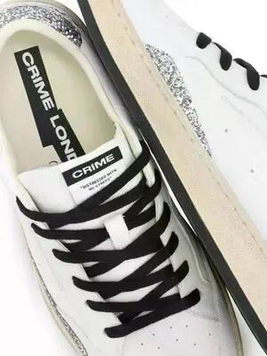 CRIME LONDON Chelsea Debossed-logo Glitter Sneakers