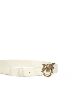 Pinko Love Birds Leather Belt - Neutrals