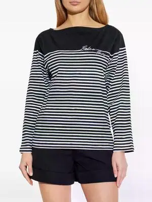 Balmain Striped Long-sleeved Top