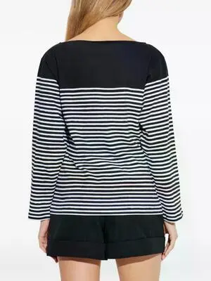 Balmain Striped Long-sleeved Top
