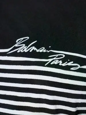 Balmain Striped Long-sleeved Top