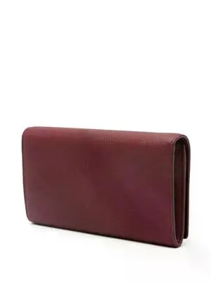 Santoni Chain Leather Wallet - Red