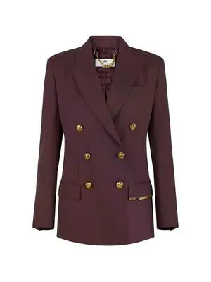 Elisabetta Franchi Peaked-lapel Double-breasted Blazer - Brown