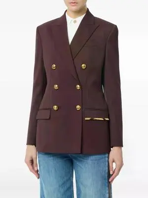 Elisabetta Franchi Peaked-lapel Double-breasted Blazer - Brown