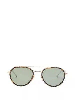 Thom Browne Pilot-frame Sunglasses - Brown