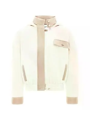 ANNAFOXY Hooded Bomber Jacket - White