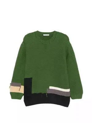You Must Create Patch-detail Sweater - Green