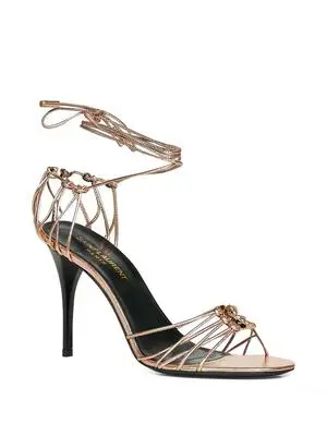 Saint Laurent Babylone Strappy Sandals - Pink