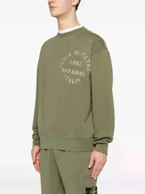 Stone Island Text-embroidered Sweatshirt