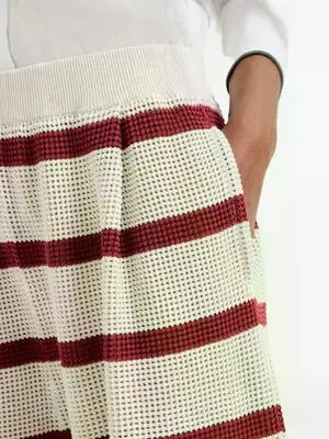 Brunello Cucinelli Striped Knit Bermuda Shorts - Neutrals
