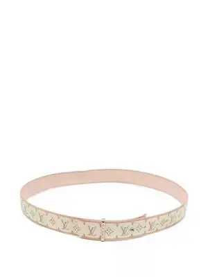 LOUIS VUITTON 2017 Monogram Canvas Belt - White