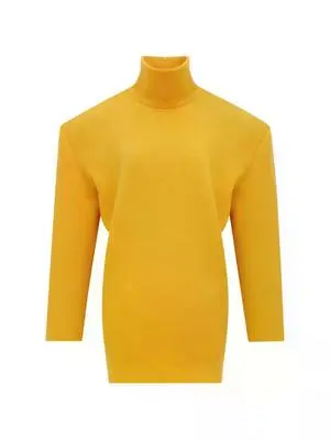 Saint Laurent High-neck Mini Dress - Yellow