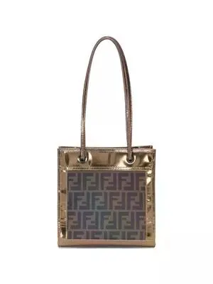 Fendi Zucca Metallic Tote Bag