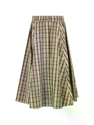 SEMICOUTURE Dulce Midi Checked Skirt