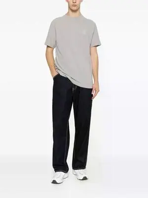Stone Island Ghost Crew-neck Logo-patch T-shirt - Grey
