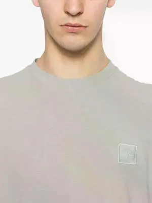 Stone Island Ghost Crew-neck Logo-patch T-shirt - Grey