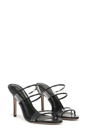 Veronica Beard Asha Stiletto Sandals - Clear/black