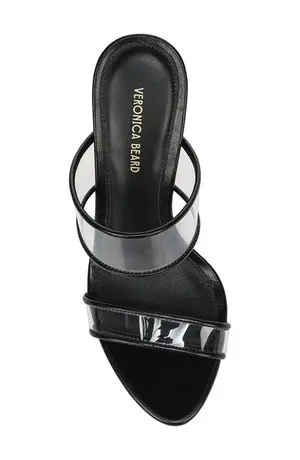 Veronica Beard Asha Stiletto Sandals - Clear/black