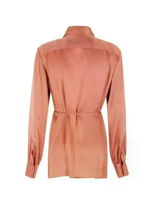 SEMICOUTURE Tie-waist Shirt - Orange