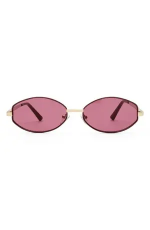 AIRE Objective 53mm Oval Sunglasses - Gold/burgundy Mono