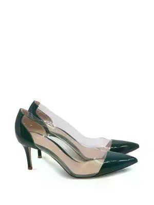 GIANVITO ROSSI Plexi Pointed-toe Heeled Pumps